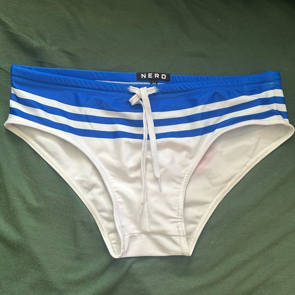Nero | Swim | Nero Sailor Moon Inspired Blue And White Mens Swim Brief ...